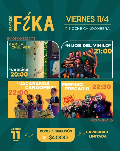 NOCHE CANDOMBERA EN ESPACIO FIKA | Municipio de Bahía Blanca (Buenos Aires, Argentina)